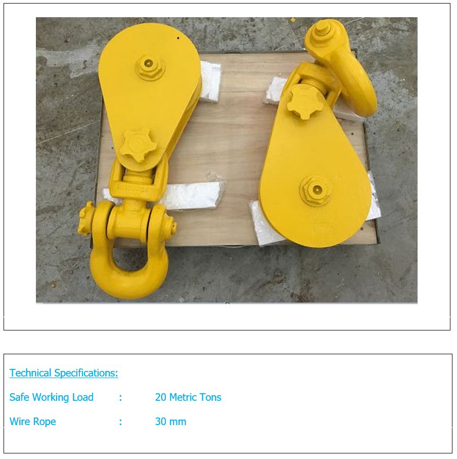 Misc. Hook Blocks, Snatch Blocks 5-50 Te SWL- 1-3 sheave For Sale ...