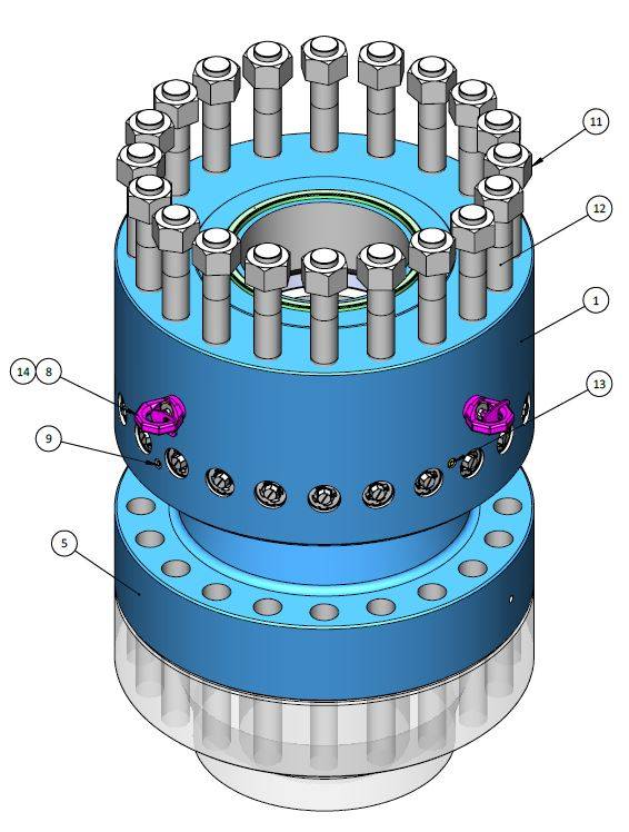 Adapter Spool, BOP, 18 3/4" 15K Studded x 15K NT-2 Style Box - New For ...